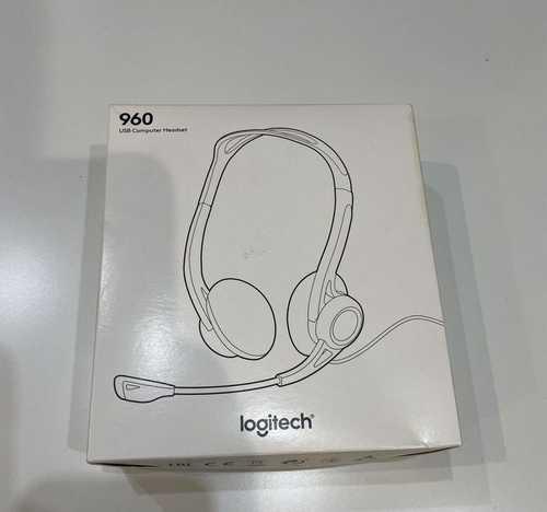 Гарнитура проводная logitech stereo headset 960