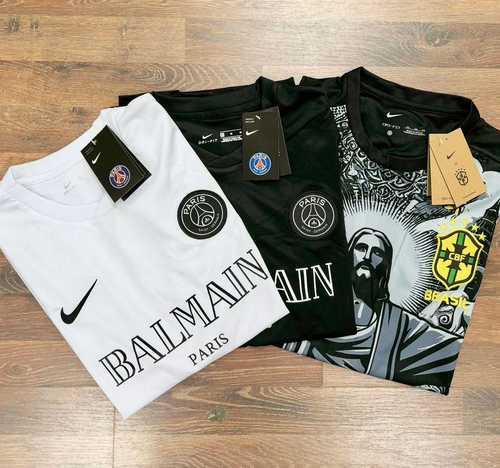 Футболки Nike x Balmain, PSG, Brazil Jesus