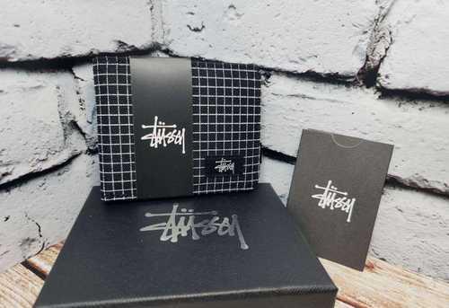 Кошелёк Stussy черный в клеточку