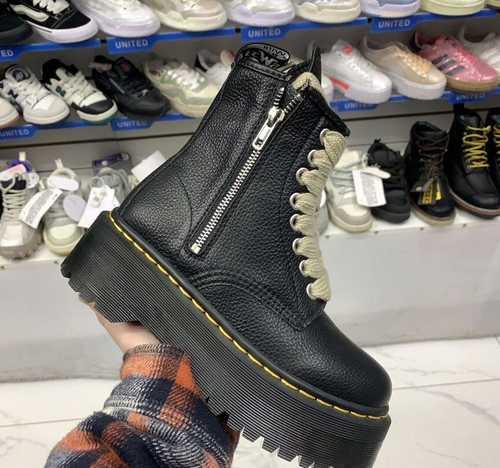 Кожаные ботинки Rick Owens x Dr. Martens