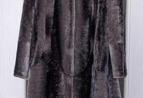 Шуба мутоновая с норковым воротником (размер 52)