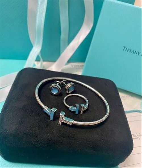 Комплект Tiffany браслет и кольцо