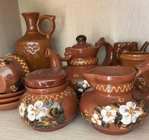 Сервиз глиняный
