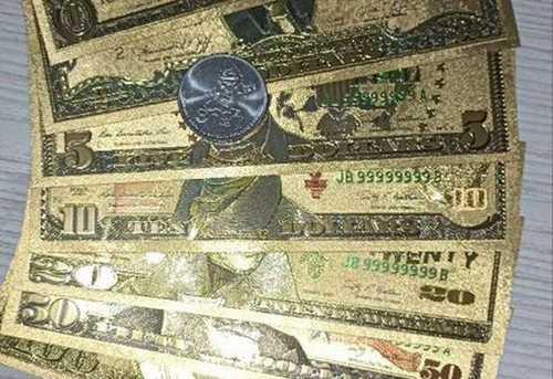 Сувенирные банкноты доллары