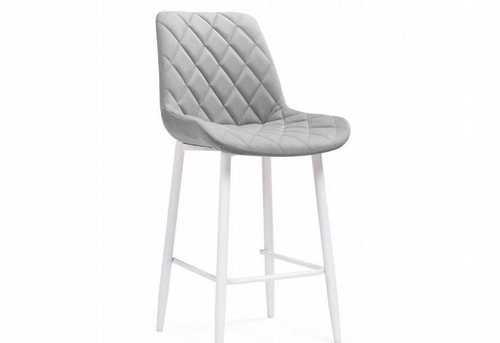Полубарный стул Баодин светло-серый / белые ножки