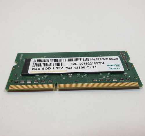 DDR3L 2Gb 1600Mhz So-Dimm Apacer 76.A305G.C5G0B