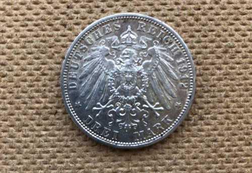 3 марки 1912 г. Пруссия