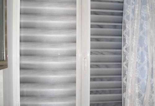 Рулонные шторы "Зебра" на окна без сверления