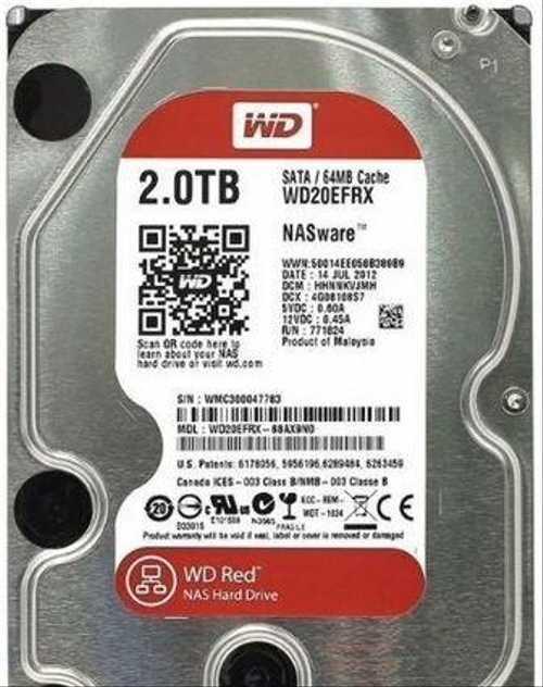 Жесткий диск 2 Тб wdс Red WD20efrx-68euzn0