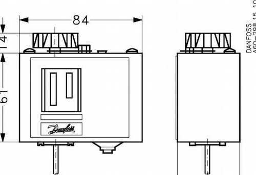 Danfoss 060L124766 - KP61 Реле температуры (термос