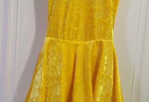 Рейтинговое платье для бальных танцев 116 желтое