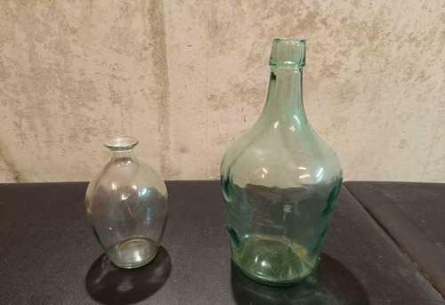 Графин бутылка ваза колба стеклянная