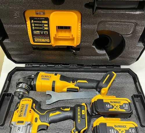 Новый набор 2в1 Гайковерт+ ушм (аккум.) Dewalt