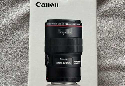 Canon EF 100mm f/2.8 L Macro IS USM новый
