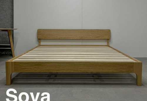 Дубовая двуспальная кровать "uggla"