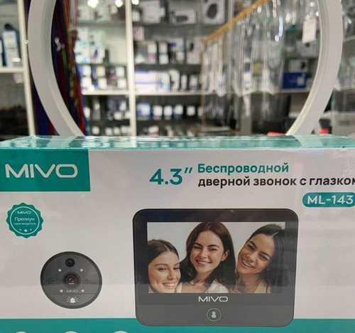 Комплект видеоглазка с монитором Mivo ML-143 WiFi