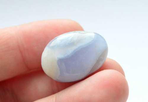 Халцедон голубой, натуральный камень, 25*17*14 мм