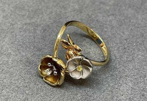 Золотое кольцо с бриллиантом / 585