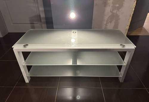 Стеклянный столик под телевизор IKEA