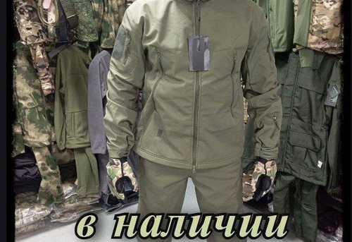 Тактический костюм softshell олива 46-56 р