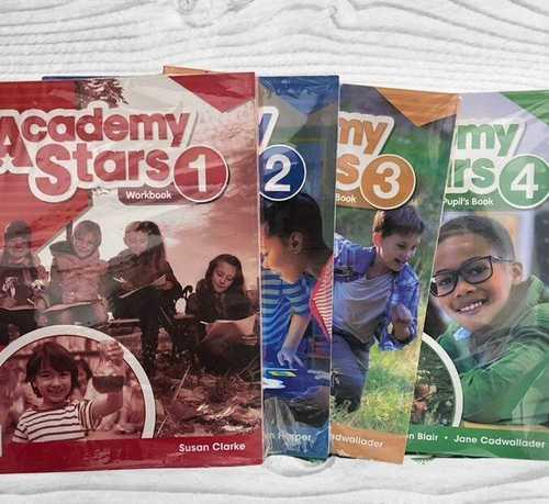 Academy stars starter,1,2,3,4 новые учебники
