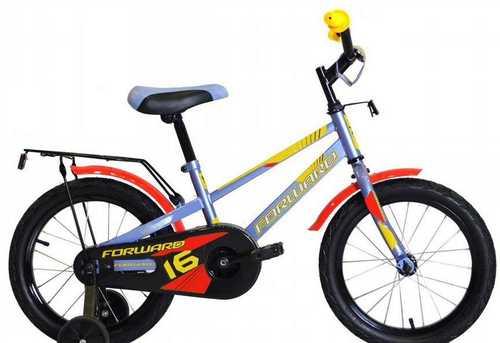 Велосипед детский Forward Meteor 16 (2021) серый/ж
