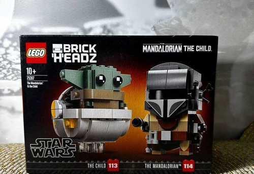 Lego brick headz / lego Star Wars Мандалорец 75317