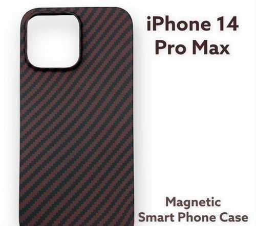 Чехол для iPhone 14 Pro Max MagSafe Carbon