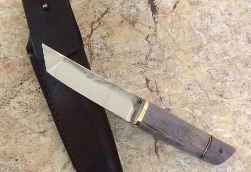 Нож кованый "Ронин-1" танто 95х18 стаб.клён