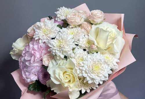 Букет из роз пионы цветы доставка