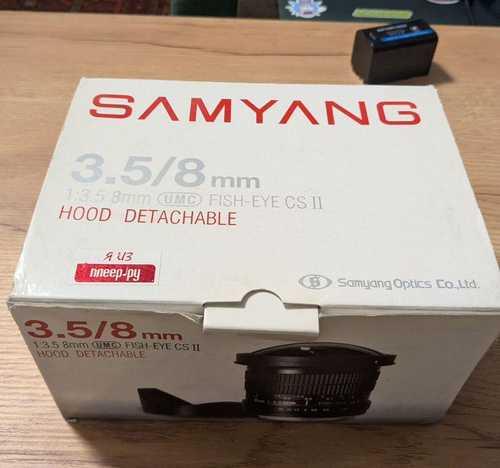 Samyang 8mm f3.5 fish eye EF