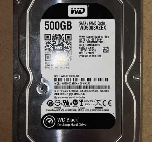 Жесткий диск Western Digital WD Black 500 гб