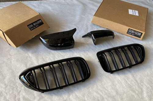 Решетка радиатора М + накладки на зеркала BMW G30