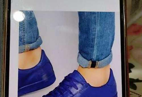 Кожаные кроссовки бренда armani jeans