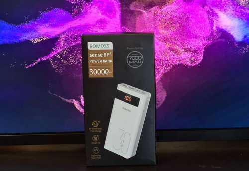 Внешний аккумулятор Romoss sense 8P+ 30000 mAh