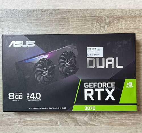 Коробка от RTX 3070 Asus Dual