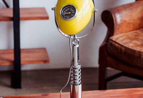 Настольная лофт лампа «MotoSpring Gear Lemon»