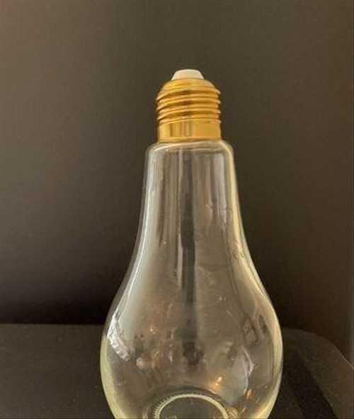 Стакан бутылка в форме лампочки