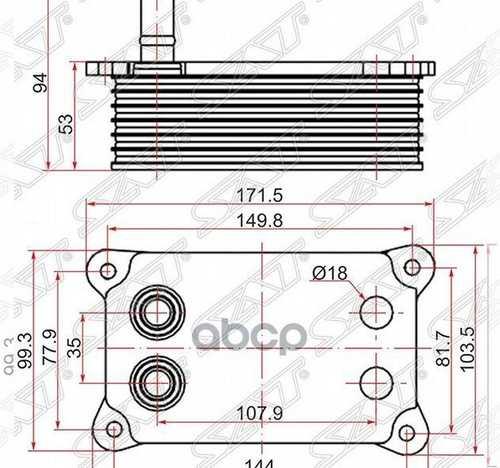 Радиатор масляный ford mondeo III 00-07/jaguar