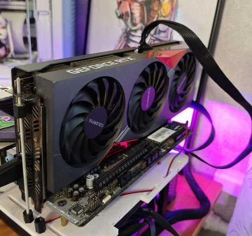 Видеокарта rtx 3060 ti Colorful battle axe