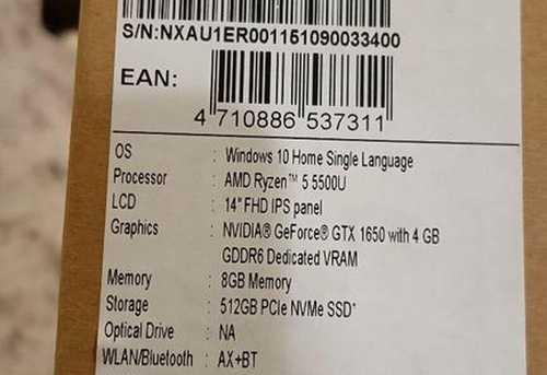 Продам Acer swift x SFX14-41G-R5ZN