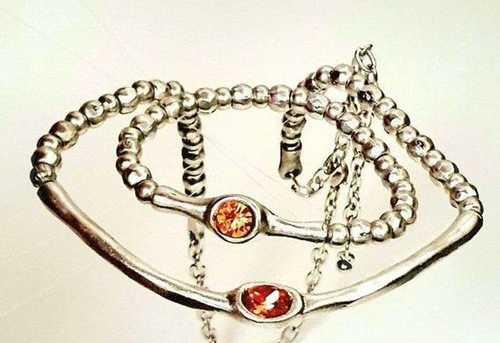 Ожерелье колье чокер браслет набор комплект модный