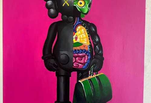 Картина Kaws на холсте интерьерная