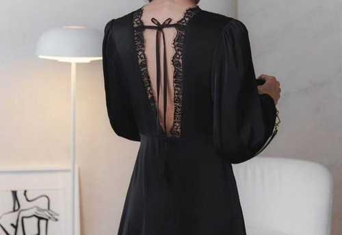 Lichi платье атласное черное