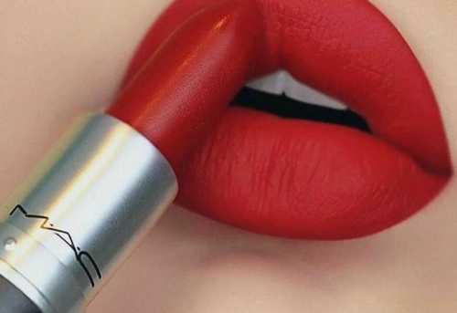 Помада Mac retro matte Ruby woo и карандаш