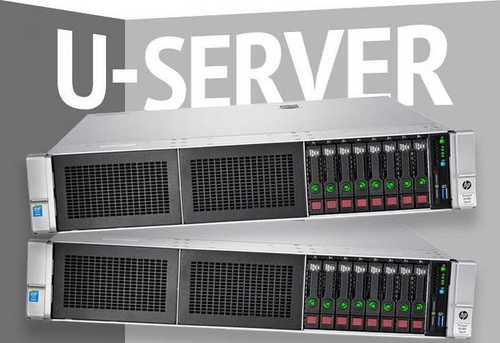 Сервер HP DL380 Gen9 8SFF 89v4 128G P440ar 800W 2U