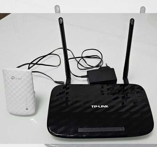 Роутер TP-link Archer C2 и усилитель TP-link AC750