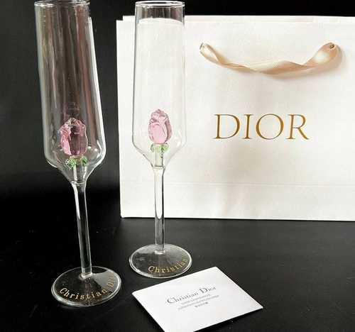 Подарочный набор бокалов Dior для шампанского