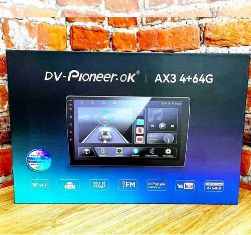 Android магнитола 4+64Gb Pioneer AX3 wifi+IPS