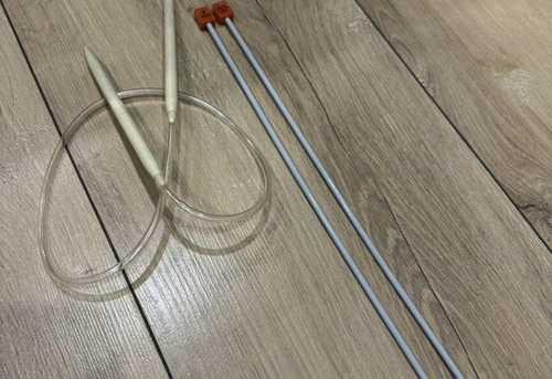 Спицы для вязания круговые 8 мм. + прямые 4 мм